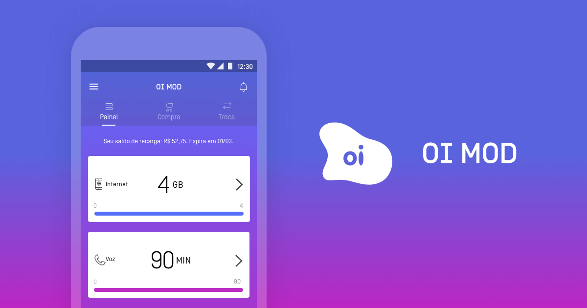 Oi Mod | Compre e controle minutos e internet direto pelo app